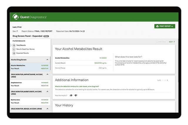 Drug Screen Panel — Expanded